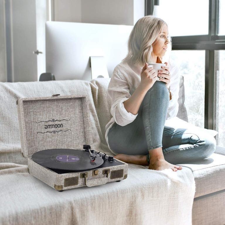 [B549] Ammoon DA206 Record Player 3 Speed Turntable Blue Tooth Record ...