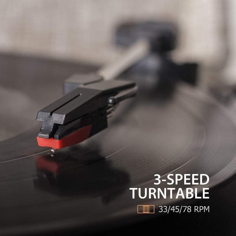 [B549] Ammoon DA206 Record Player 3 Speed Turntable Blue Tooth Record ...