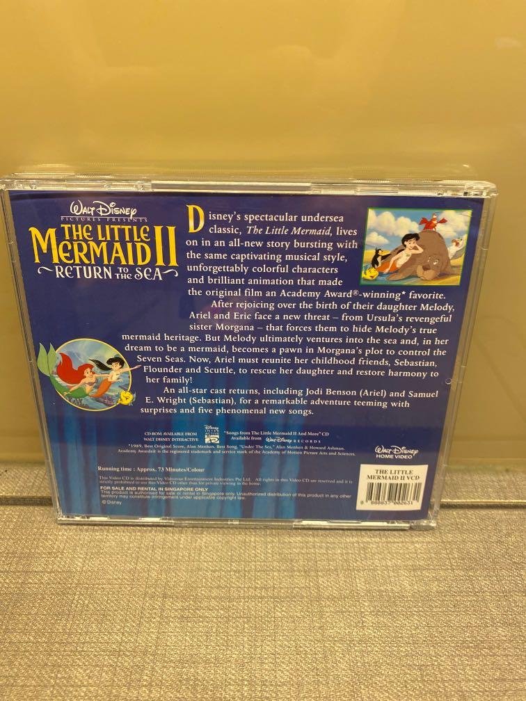 Walt Disney The little Mermaid II return to the sea VCD, Hobbies & Toys ...