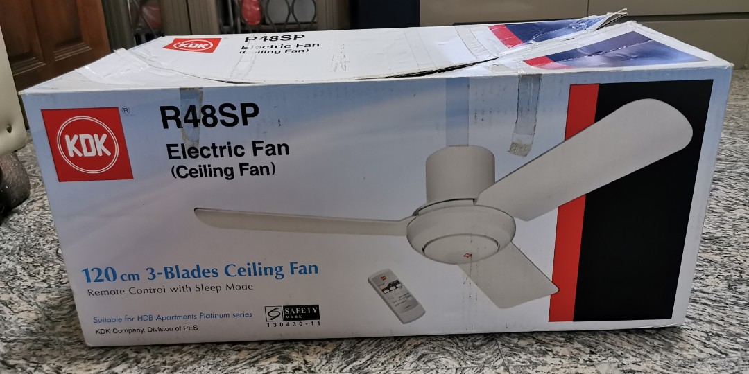 BNIB KDK Ceiling Fan R48SP, Furniture & Home Living, Lighting & Fans ...