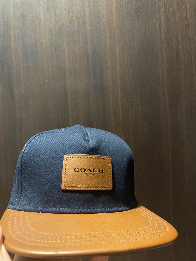 Coach hat leather, Men's Fashion, Watches & Accessories, Caps & Hats on ...