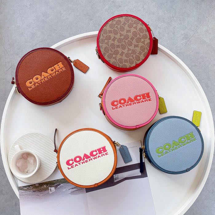 Coach Round Circle Crossbody Bag, Women's Fashion, Bags & Wallets ...