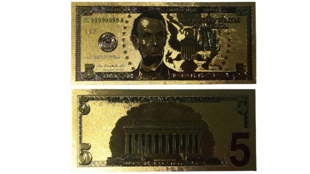 Complete Set of US Dollar Fancy Bank Note GOLD Plated, Hobbies & Toys ...