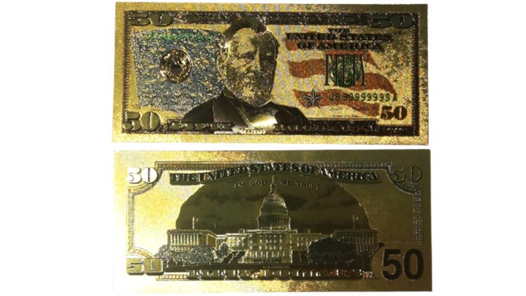 Complete Set of US Dollar Fancy Bank Note GOLD Plated, Hobbies & Toys ...