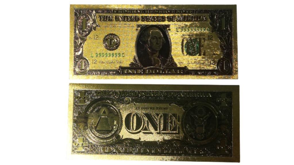 Complete Set of US Dollar Fancy Bank Note GOLD Plated, Hobbies & Toys ...