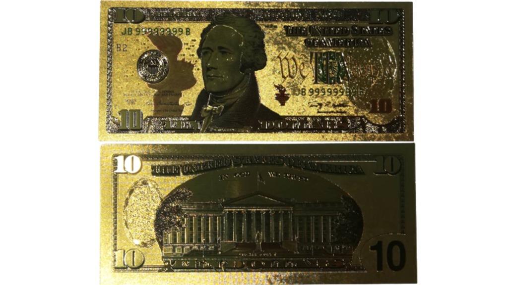 Complete Set of US Dollar Fancy Bank Note GOLD Plated, Hobbies & Toys ...