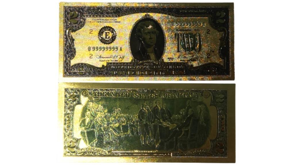 Complete Set of US Dollar Fancy Bank Note GOLD Plated, Hobbies & Toys ...