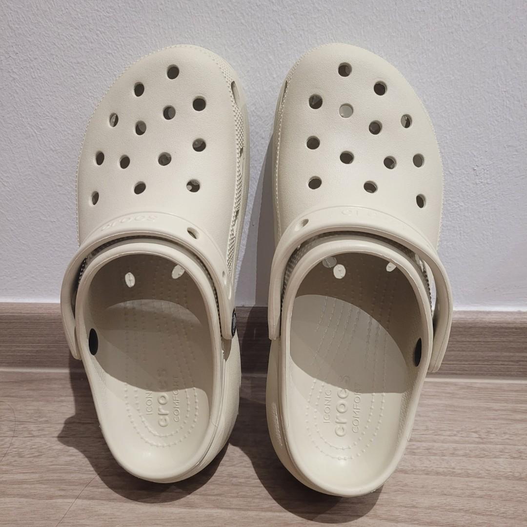 Crocs classic platform clog (bone) in size W9, Women's Fashion ...