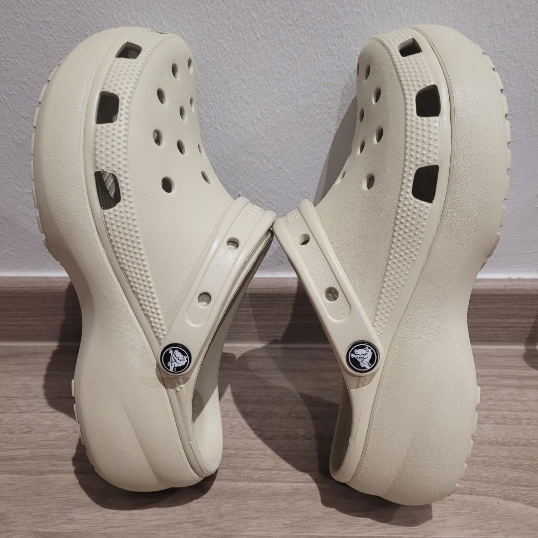 Crocs classic platform clog (bone) in size W9, Women's Fashion ...