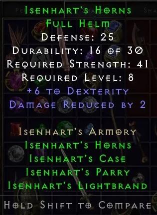 D2R ISENHART'S ARMORY Full Set, Video Gaming, Gaming Accessories, In ...