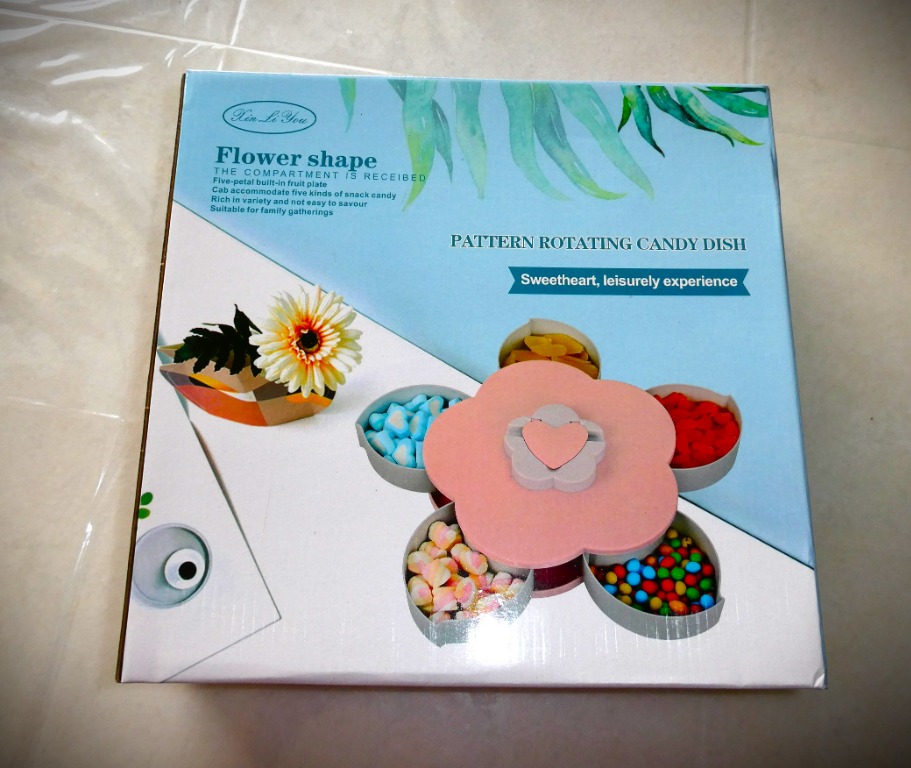Flower Shape Rotating Candy Storage / OLH1001, Furniture & Home Living ...