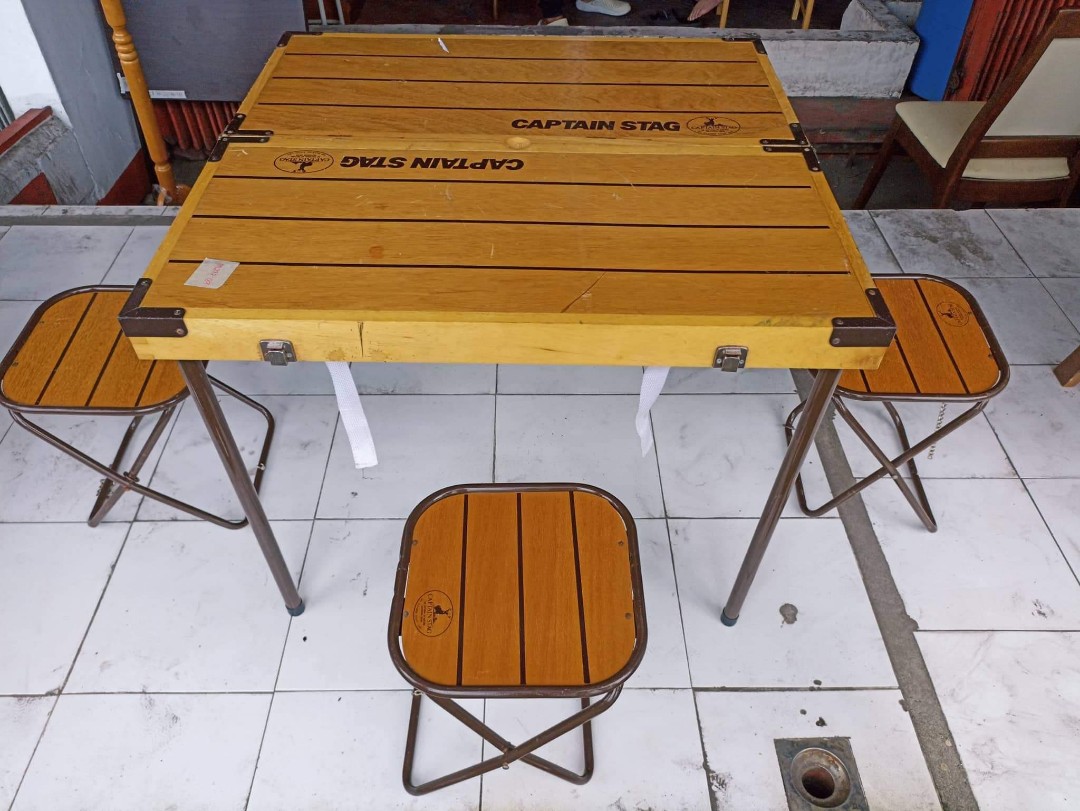 Handy Table w/ 3 Chairs, Furniture & Home Living, Outdoor Furniture on ...