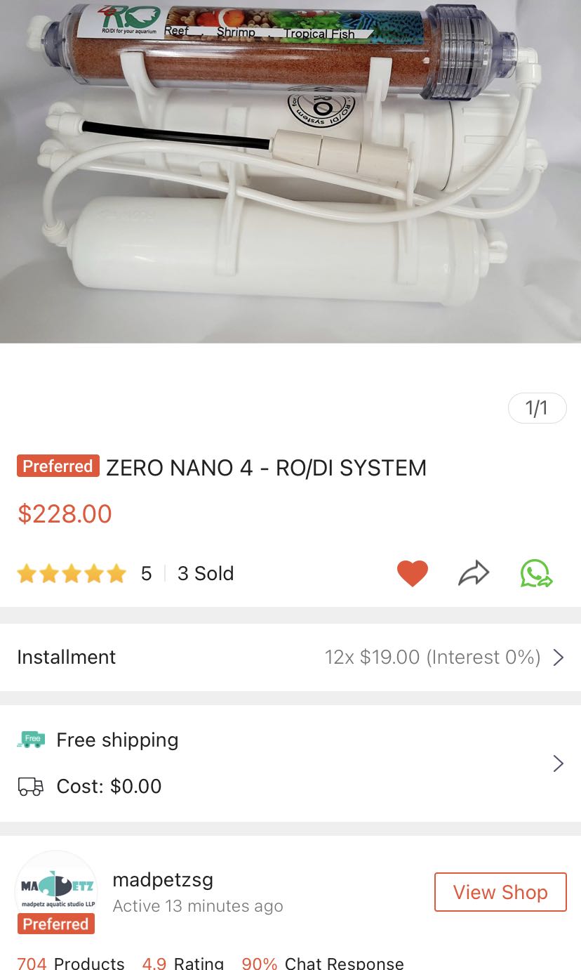 Madpetz ZERO NANO 4 - RO/DI system, Pet Supplies, Homes & Other Pet ...