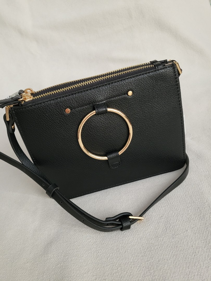 Mango MNG black double sling bag - Celine, Women's Fashion, Bags ...