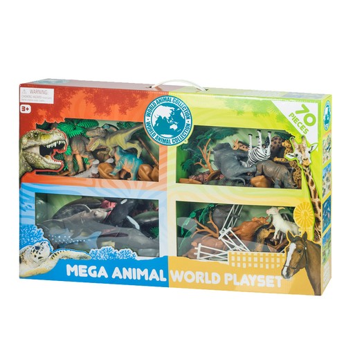 Mega Animal World Playset (World Animal Collection), Hobbies & Toys ...