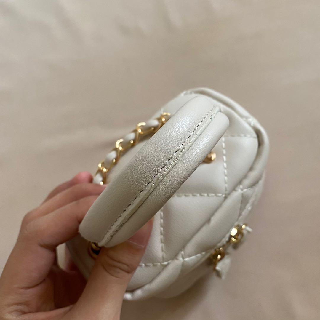 Micro Off White Top Handle Bag, Women's Fashion, Bags & Wallets ...