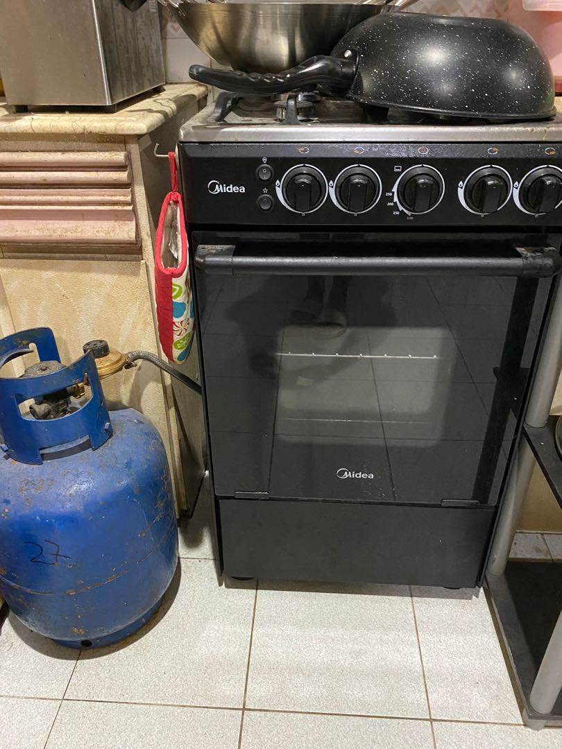 Midea 4 Burner/Oven (Gas Tank Included), TV & Home Appliances, Kitchen ...