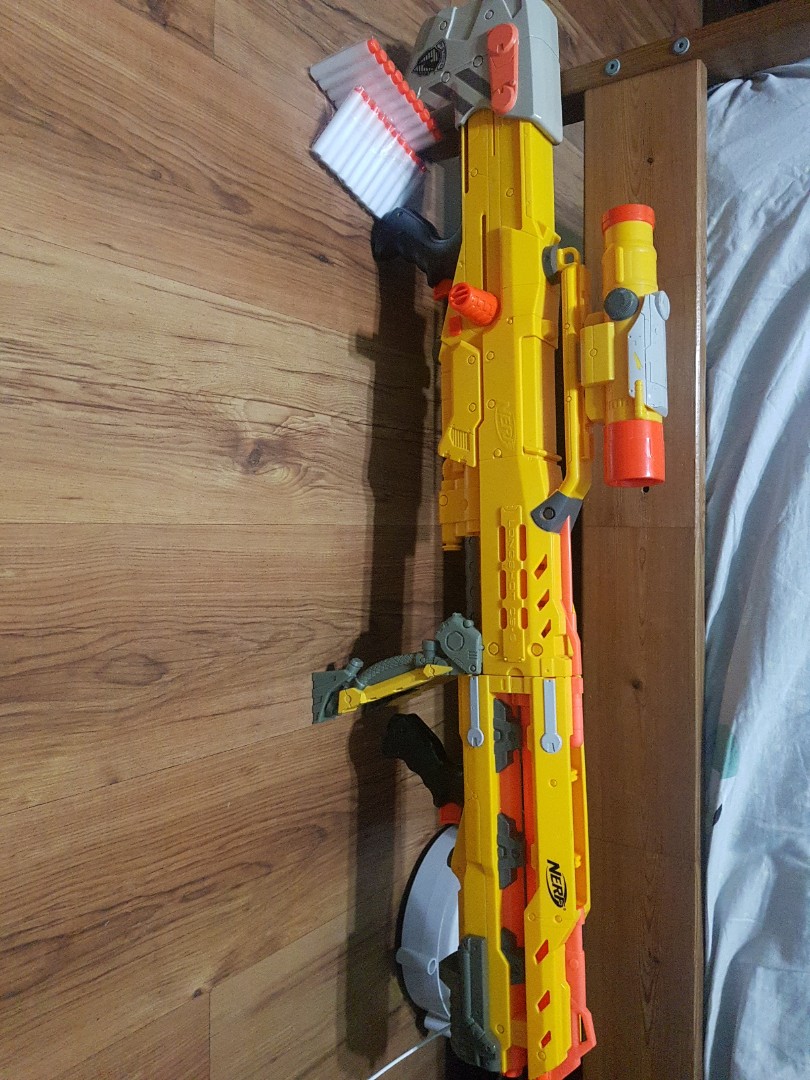 Nerf Yellowlongshot modified, Hobbies & Toys, Toys & Games on Carousell