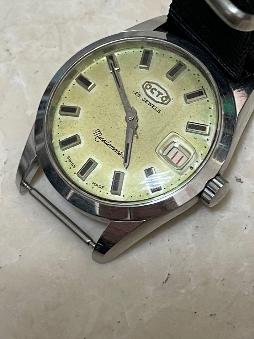 OCTO 樂都 自動表！表面已變色 35mm 不包括表的計！帆布帶！, 名牌, 手錶 - Carousell