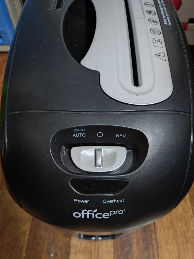 Office Pro Cross Cut Shredder, Furniture & Home Living, Office ...