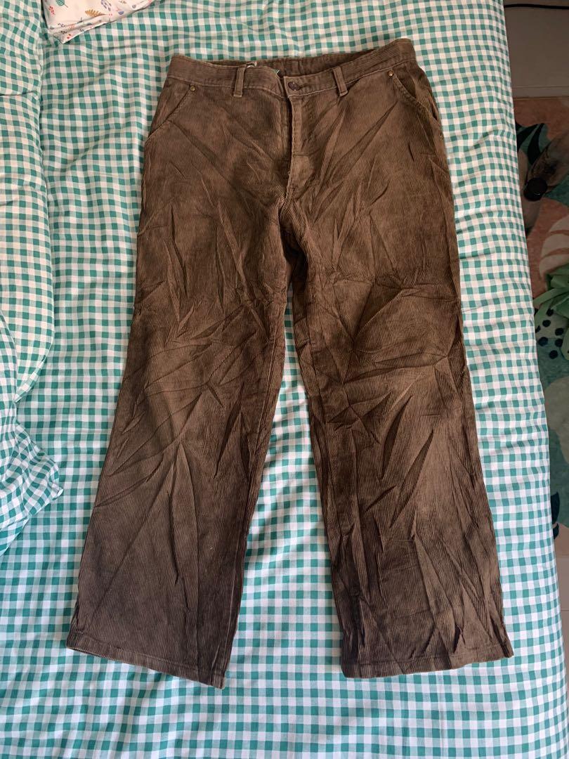 Olive Corduroy Pants, Women's Fashion, Bottoms, Other Bottoms on Carousell