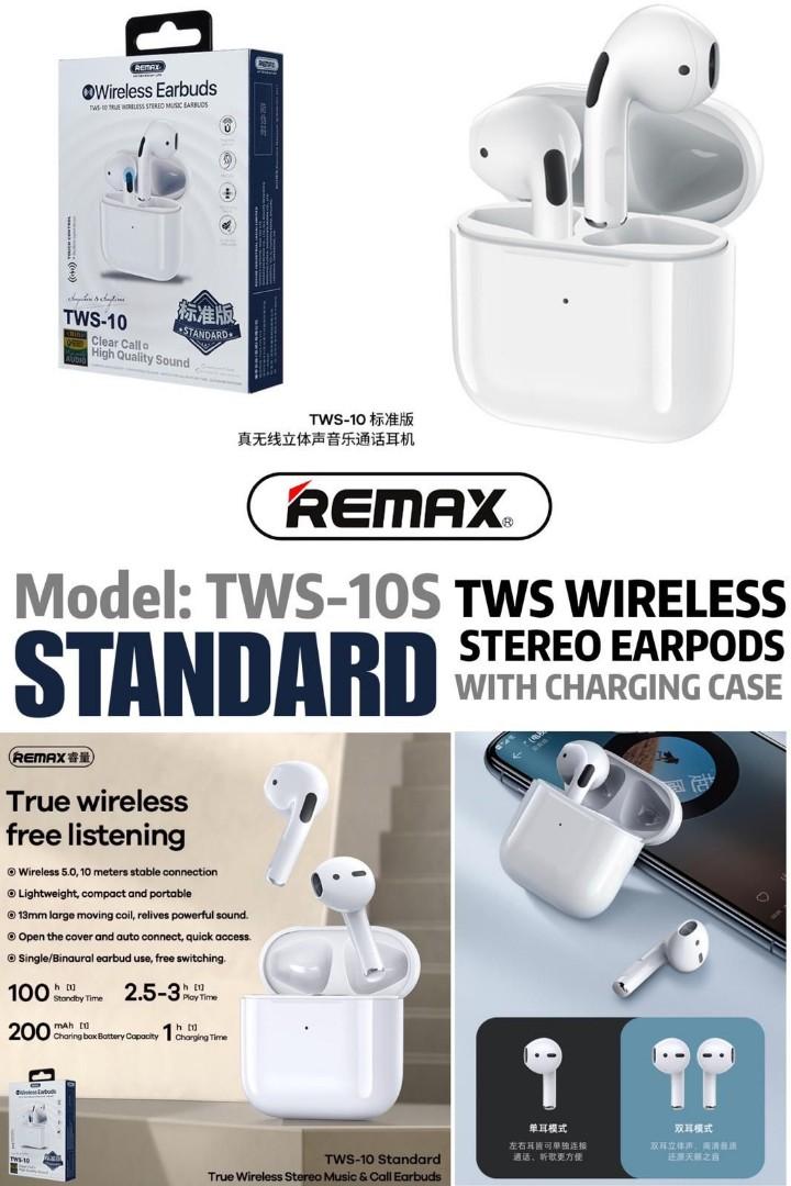 REMAX (Model: TWS-10S) TWS Wireless Stereo Earpods (With Charging Case), Audio, Earphones on ...