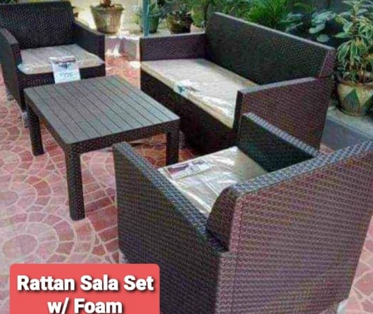 SALA SET RATTAN WITH CENTER TABLE, Furniture & Home Living, Furniture ...