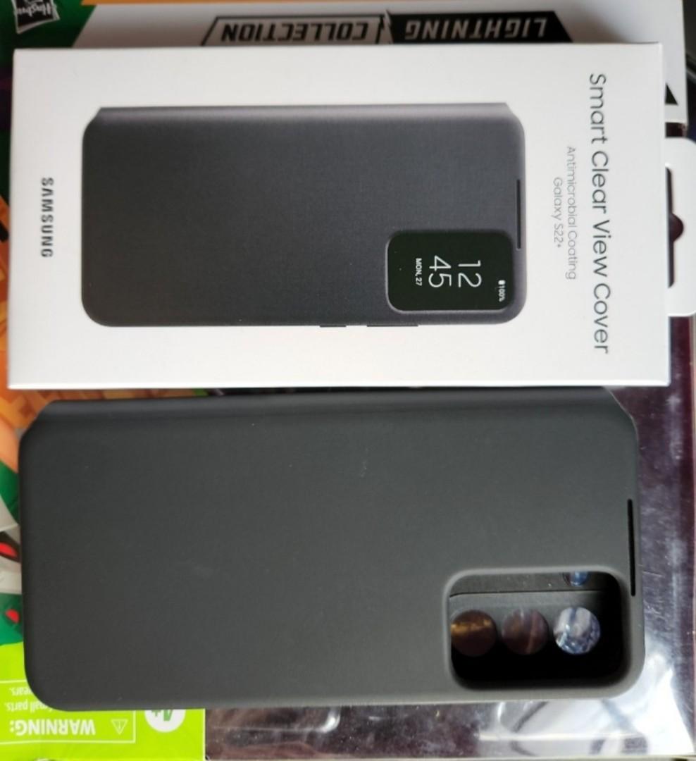 Samung S22+ Smart Clear View Cover. Antimicrobial Coating S22+ Case ...