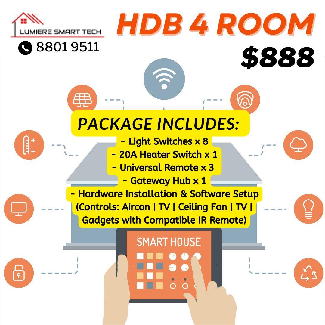 Smart Automation/Smart Home HDB Packages, TV & Home Appliances, TV ...