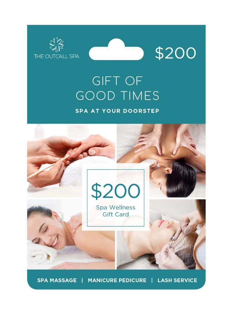Spa Wellness Gift Card by The Outcall Spa, Lifestyle Services, Beauty ...