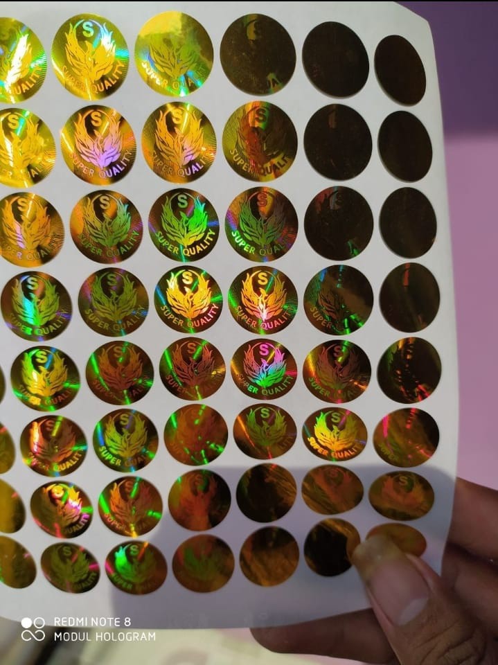 Stiker hologram original plus ukuran 1, 5 cm, Desain & Kerajinan Tangan ...