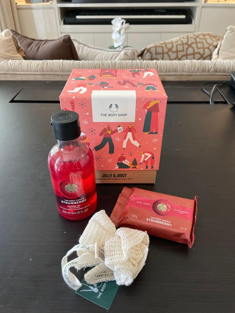 The Body Shop Strawberry Shower Gel And Bar Soap Set Beauty And Personal