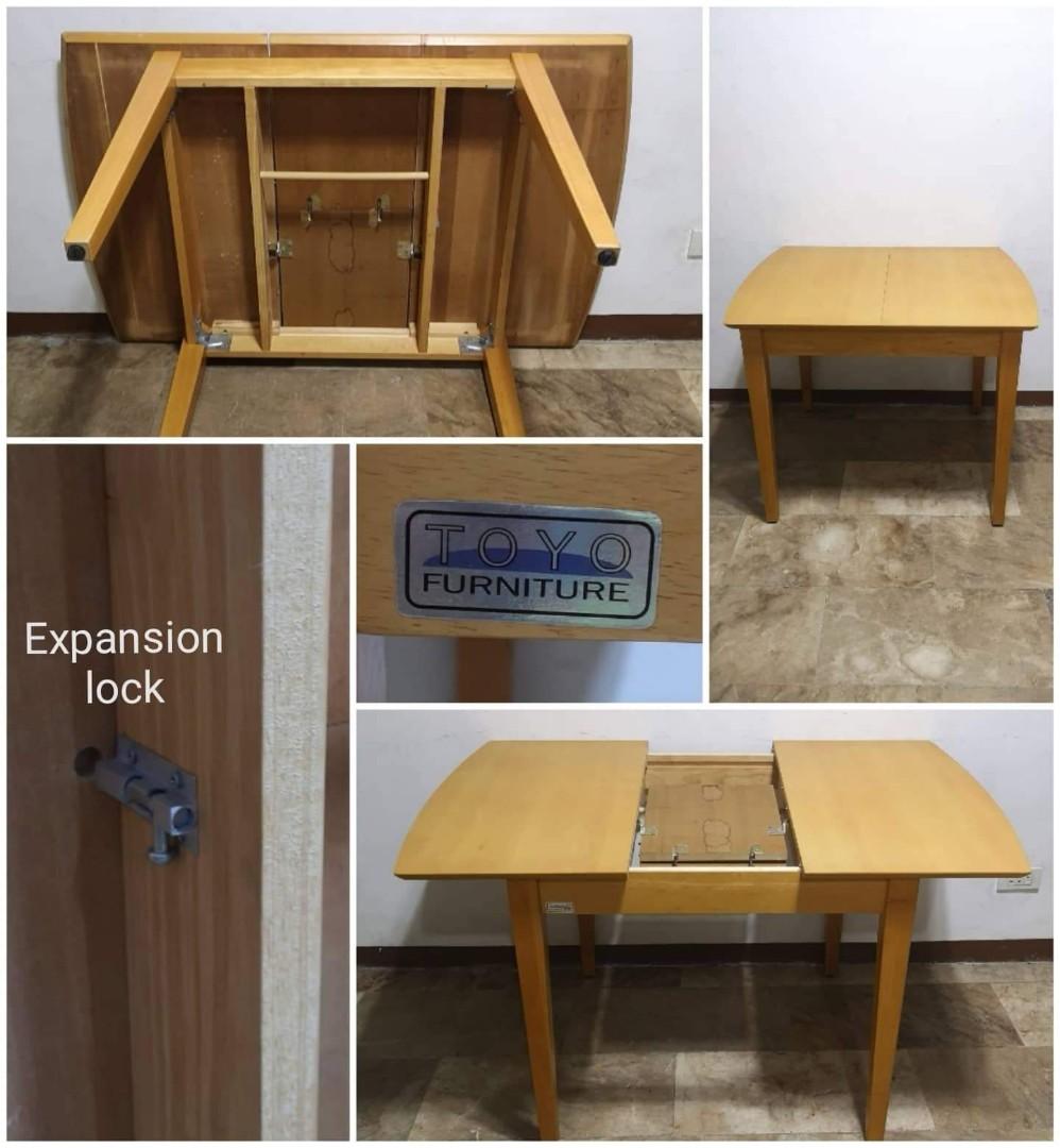 TOYO expandable table, Furniture & Home Living, Furniture, Tables ...