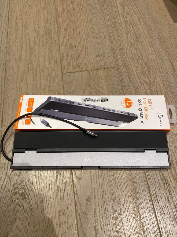 Triple Display Docking Station (USB-C) by J5 Create, Computers & Tech ...