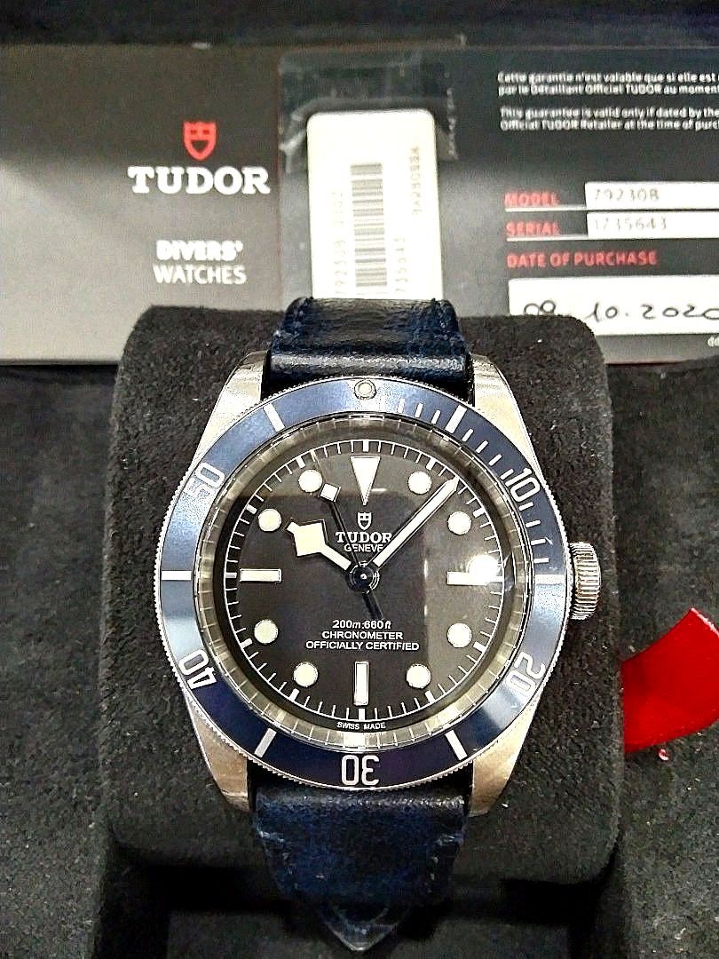 Tudor 79230 black bay 41mm blue, Luxury, Watches on Carousell