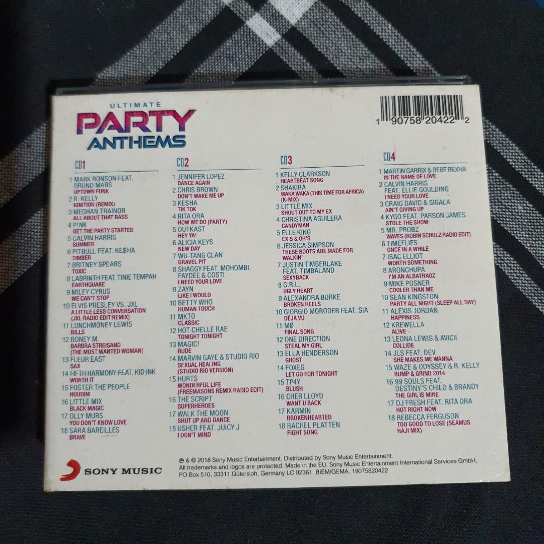 Ultimate Party Anthems - 4CD - VG Condition, Hobbies & Toys, Music ...