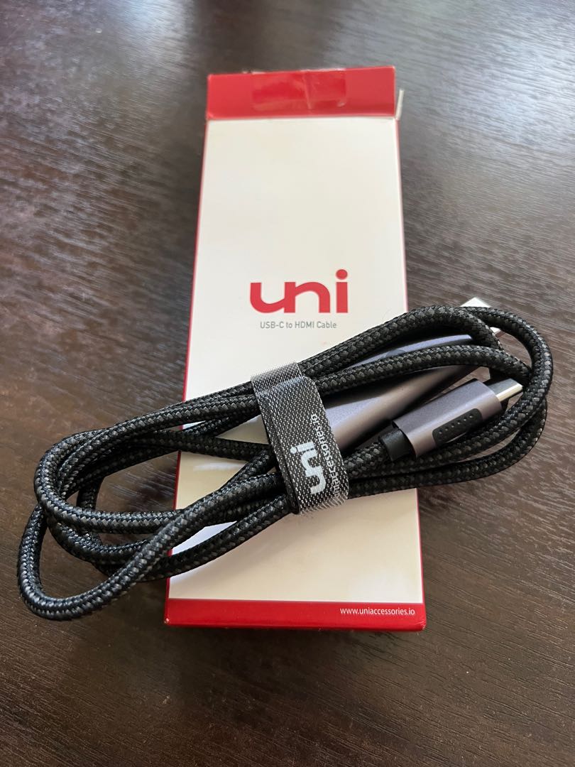 UNI USB-C to HDMI Cable 0.9m long, Computers & Tech, Parts ...