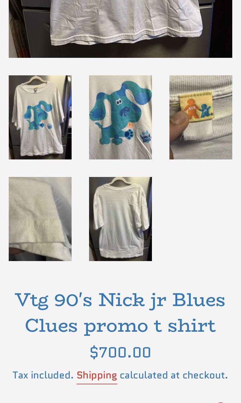 Very Rare Vintage 90's Blue's Clues Promo Tee Blue Solo Adult M ...