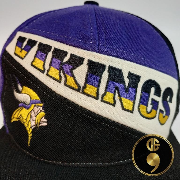(Vintage) Minnesota Vikings Tricolor TriLogo Snapback Hat by Pro Player ...