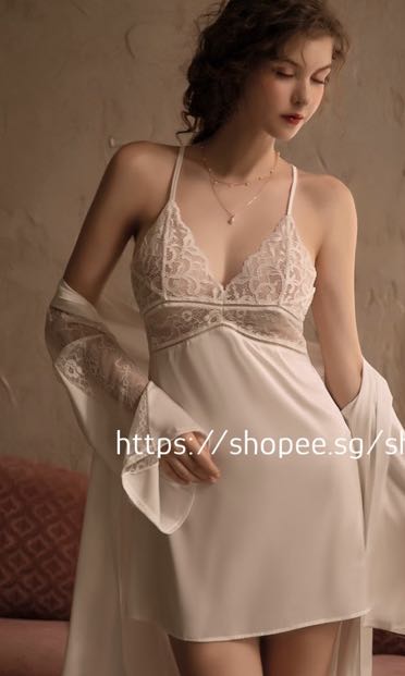 White Lingerie Dress Womens Fashion New Undergarments And Loungewear
