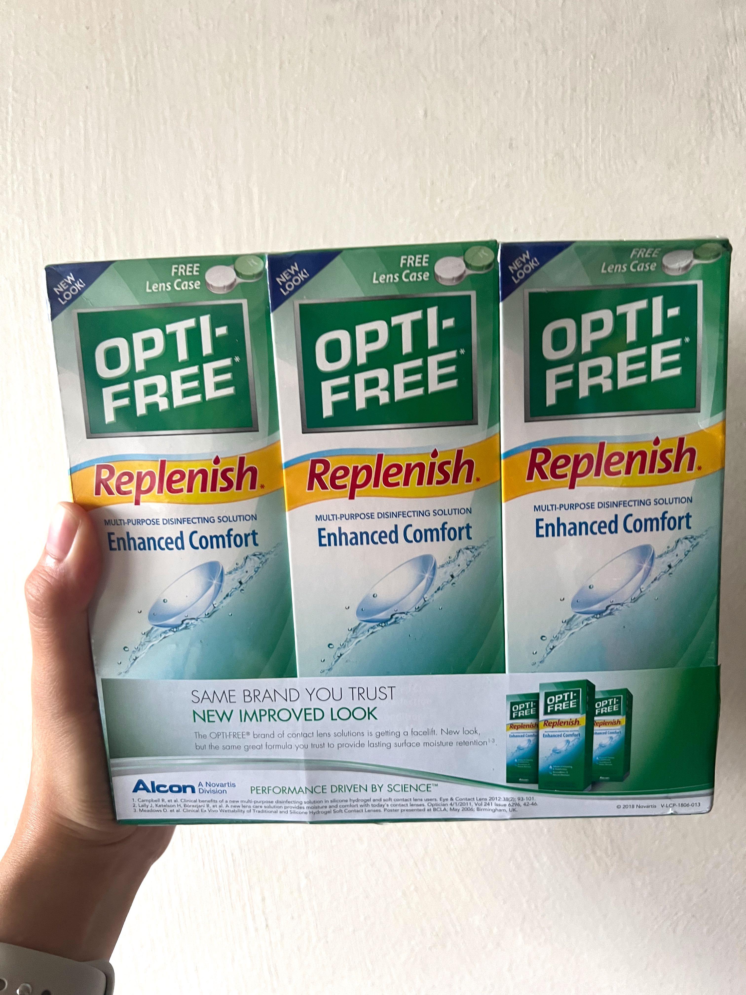 300ml x2 Opti-Free Replenish bottles [EXP 2023] , Beauty & Personal ...
