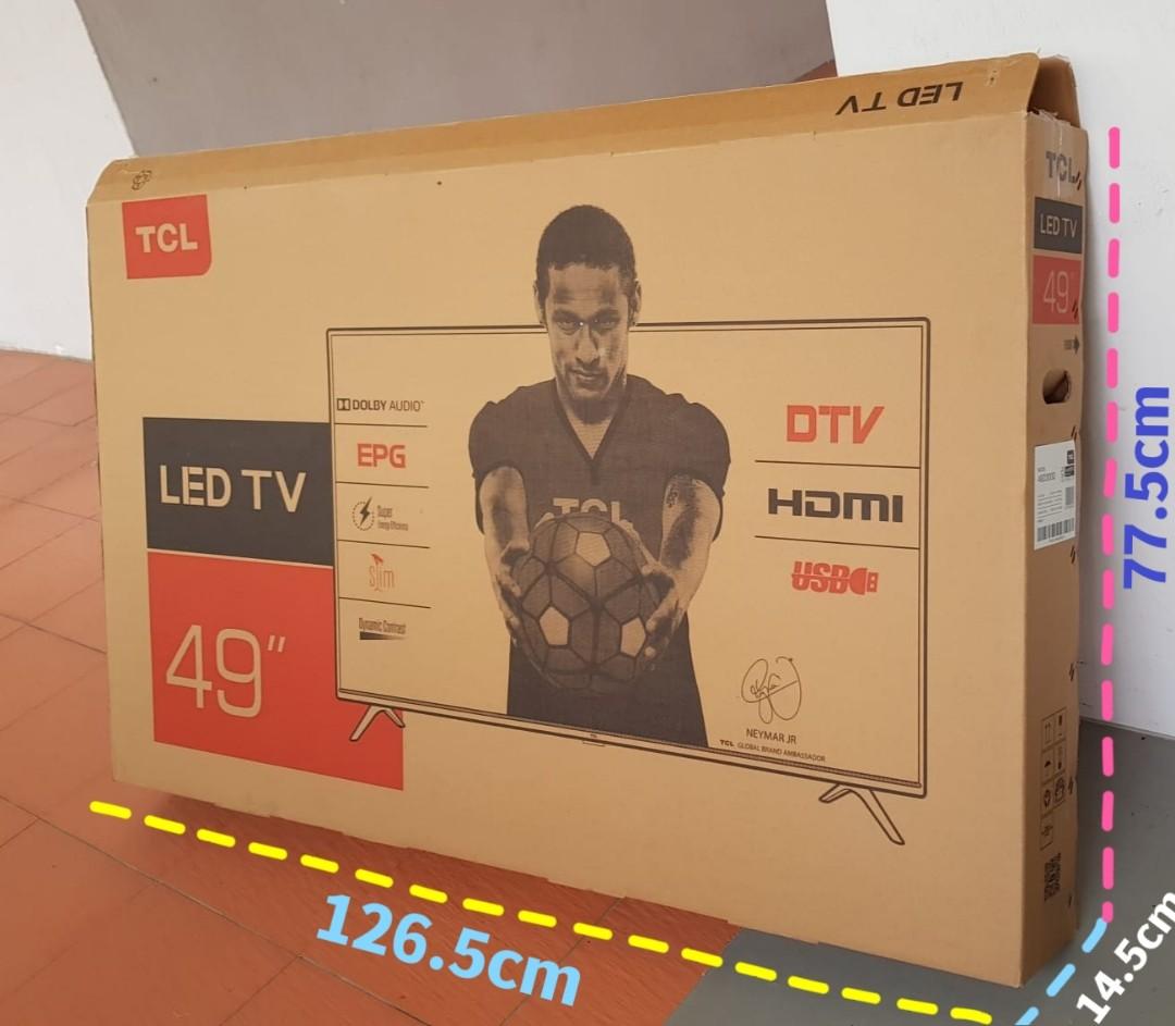 49 inch TCL TV Empty Box With Styrofoam, TV & Home Appliances, TV ...