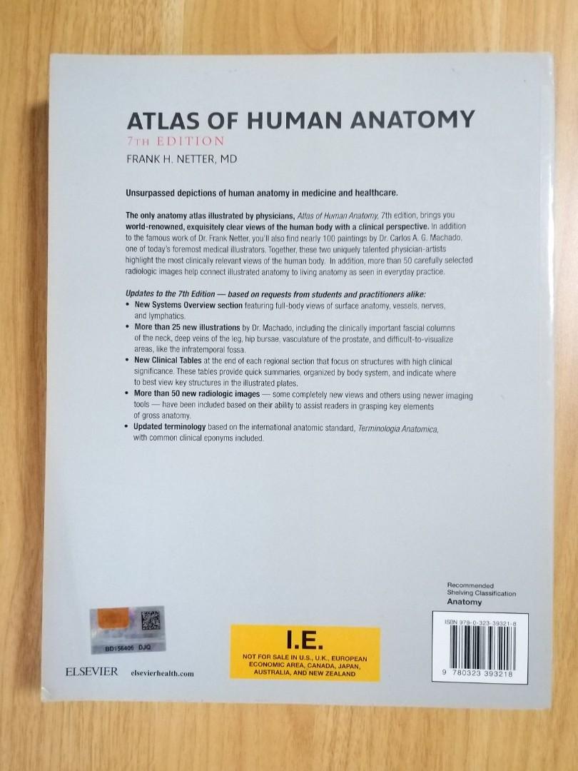 Atlas of Human Anatomy 7th Ed Frank H. Netter, Hobbies & Toys, Books ...