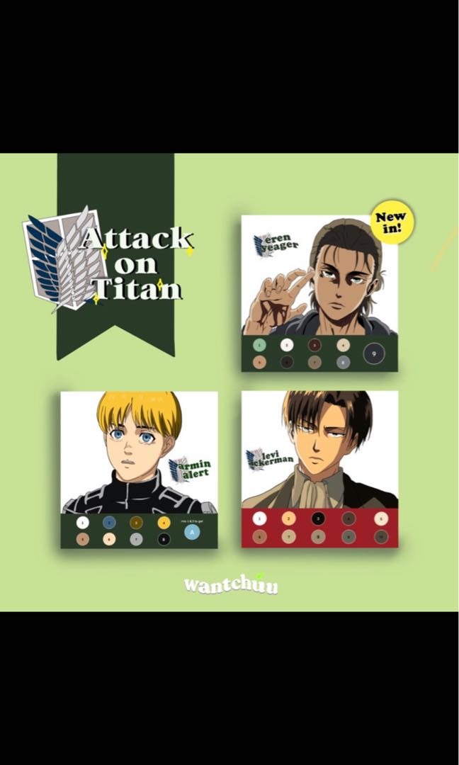 Attack on Titan Eren Painting kit , Hobbies & Toys, Memorabilia ...