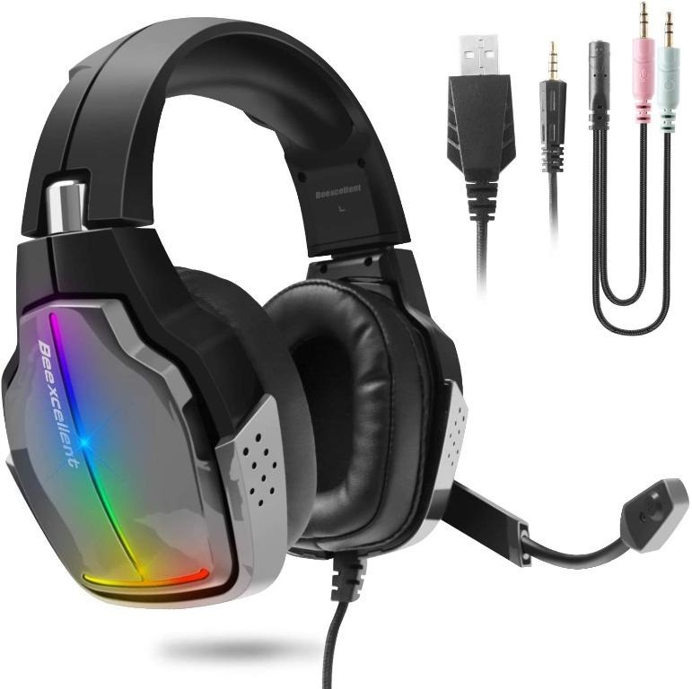 Beexcellent GM-8 Gaming Headset, Surround Stereo Pro Gaming Headphones ...