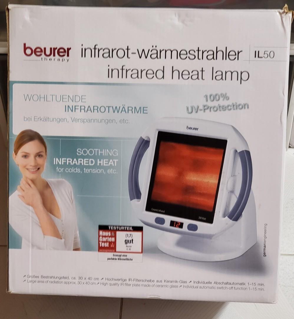 Beurer 博伊 IL50 紅外線照護燈 300w Infrared heat lamp, Soothing Heat For Colds ...