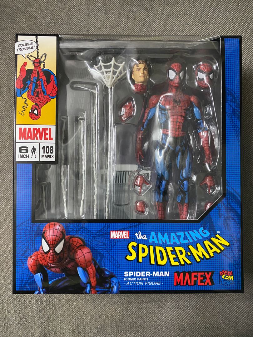 BIB MAFEX 108 Spider-man (Comic Paint), Hobbies & Toys, Toys & Games on ...