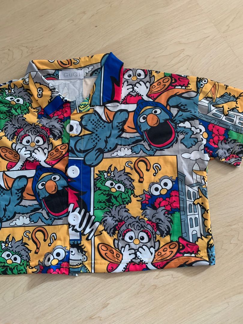 Boxy Crop Top Sesame Street, Women's Fashion, Tops, Blouses on Carousell