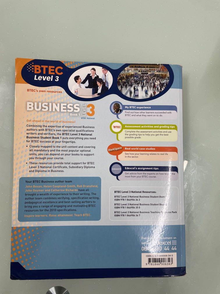 BTEC Business Level 3 Book 1, 興趣及遊戲, 書本 & 文具, 教科書 - Carousell