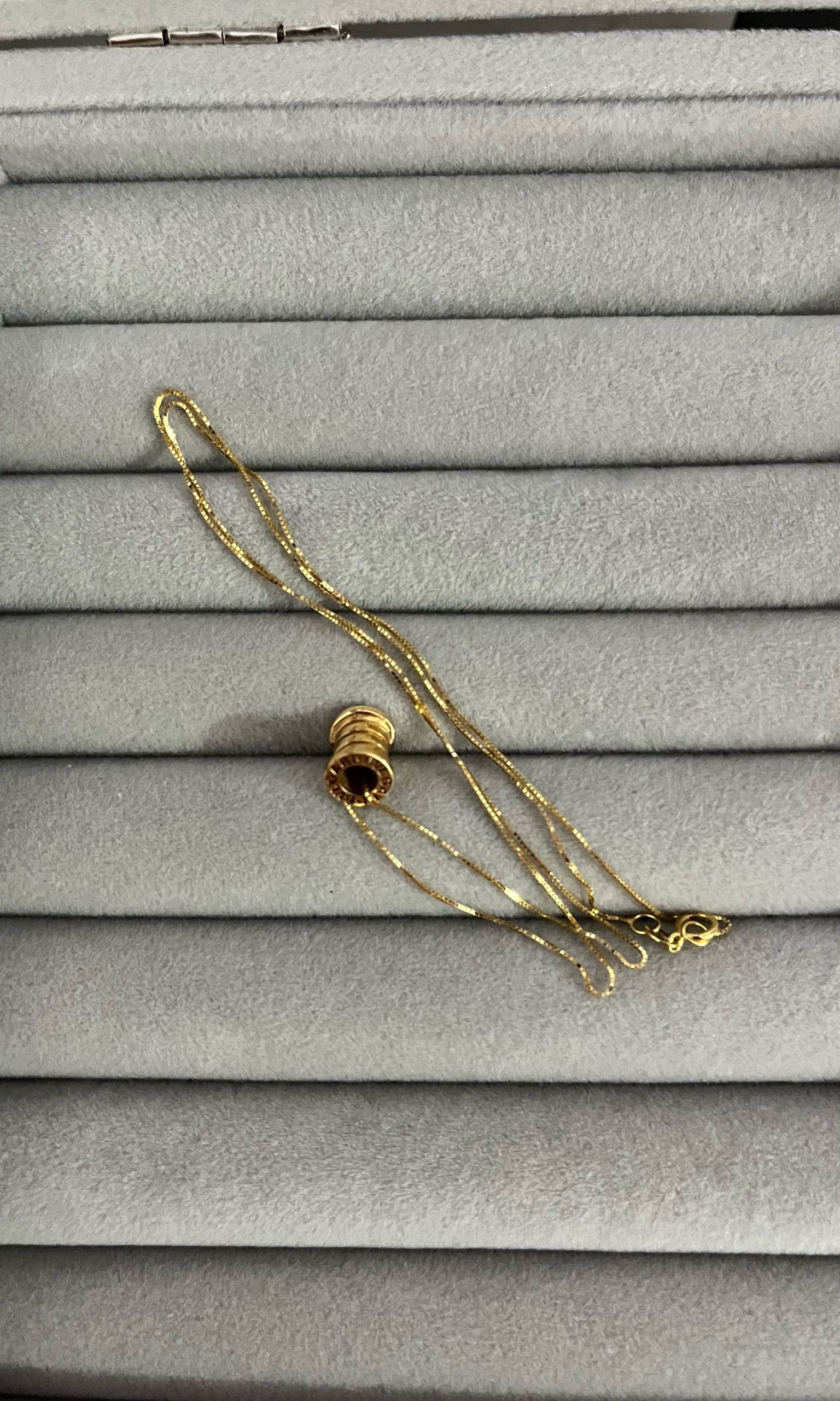 Bulgari inspired barrel necklace, Women's Fashion, Jewelry & Organizers ...